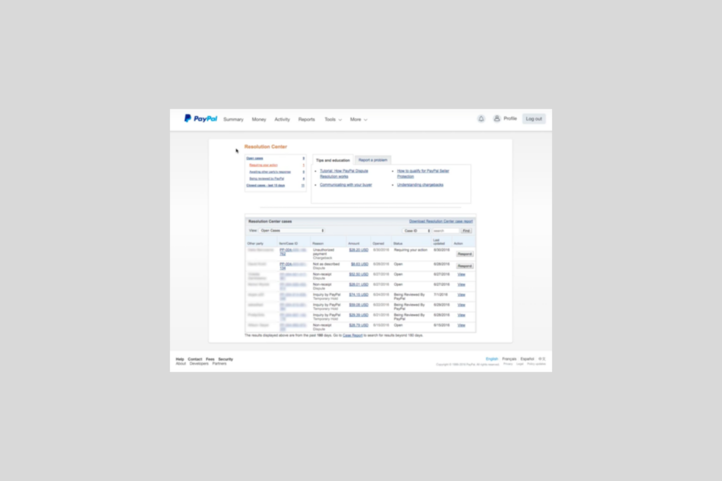 Disputes & Chargebacks in the PayPal Resolution Center | Sift